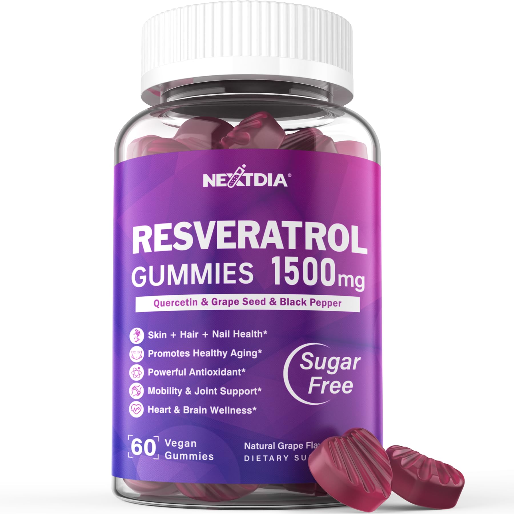 Amazon.com: Resveratrol Gummies 1500mg - Resveratrol Supplement with ...