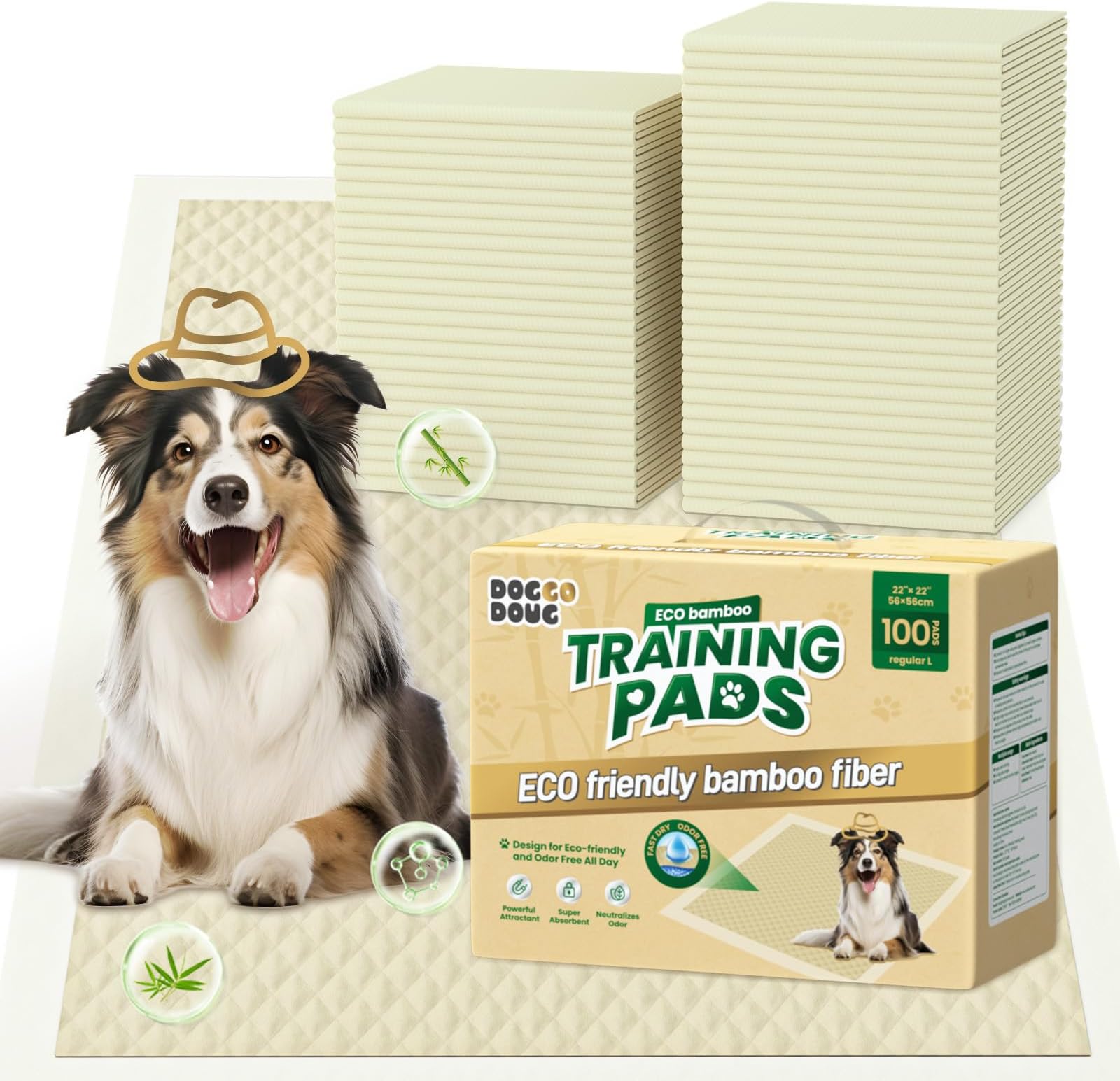 Amazon.com: Katziela Disposable Pet Pads - 22" x 23" Dog Pee Pads for ...