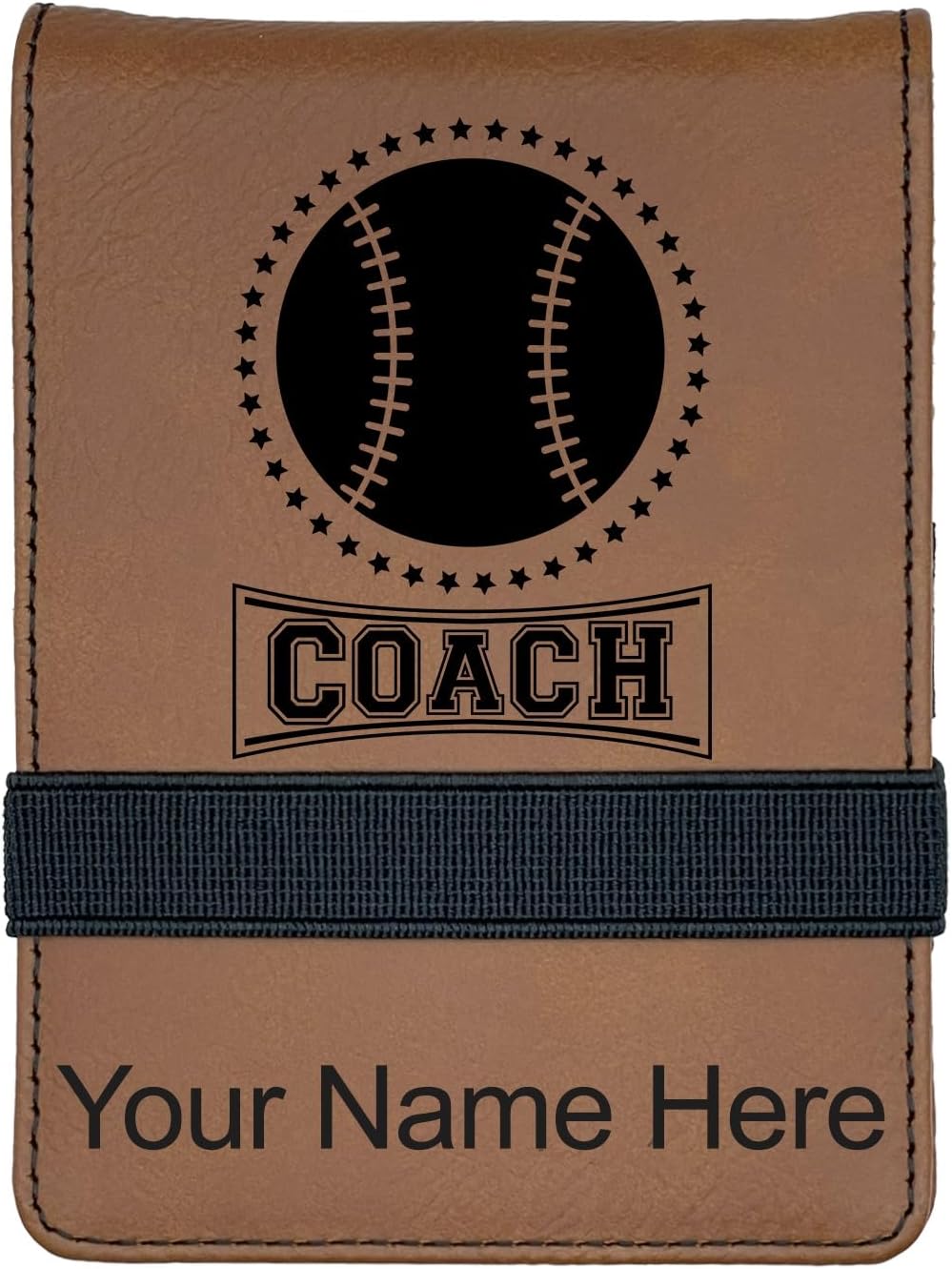 Amazon.com : LaserGram Mini Padfolio with Notepad and Pen, Baseball ...