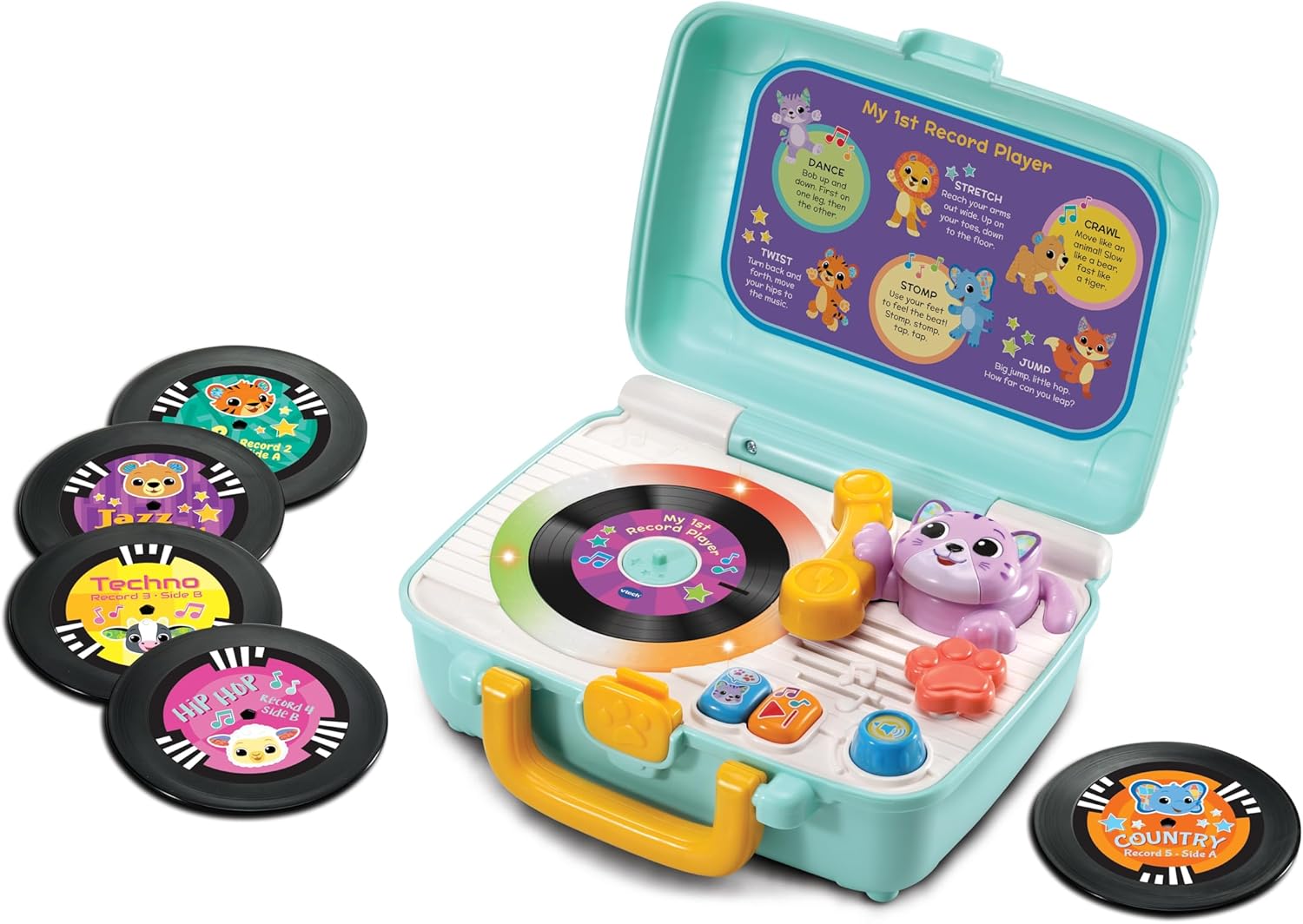 VTech Baby My 1st Record Player, Toy Turntable with Jazz, Pop, Techno ...