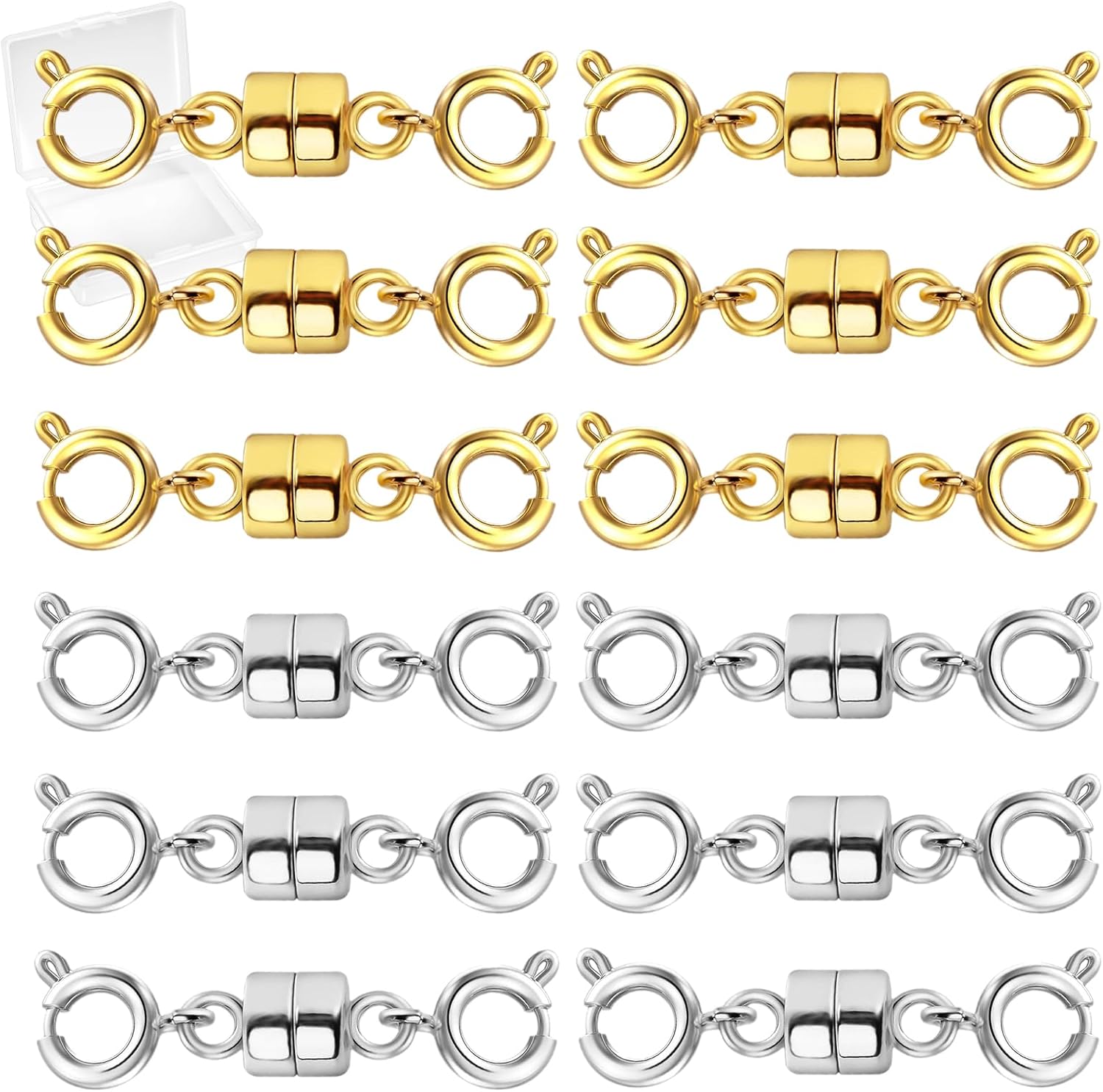 Amazon.com: MKCYD Double Magnetic Necklace Clasps and Closures ...