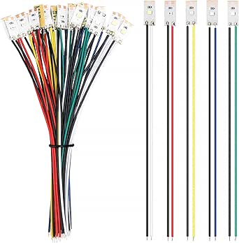 YIXISI 25 PCS 17mm Prewired Strip LED, 12V - 18V LED Strip Light, 2835 ...