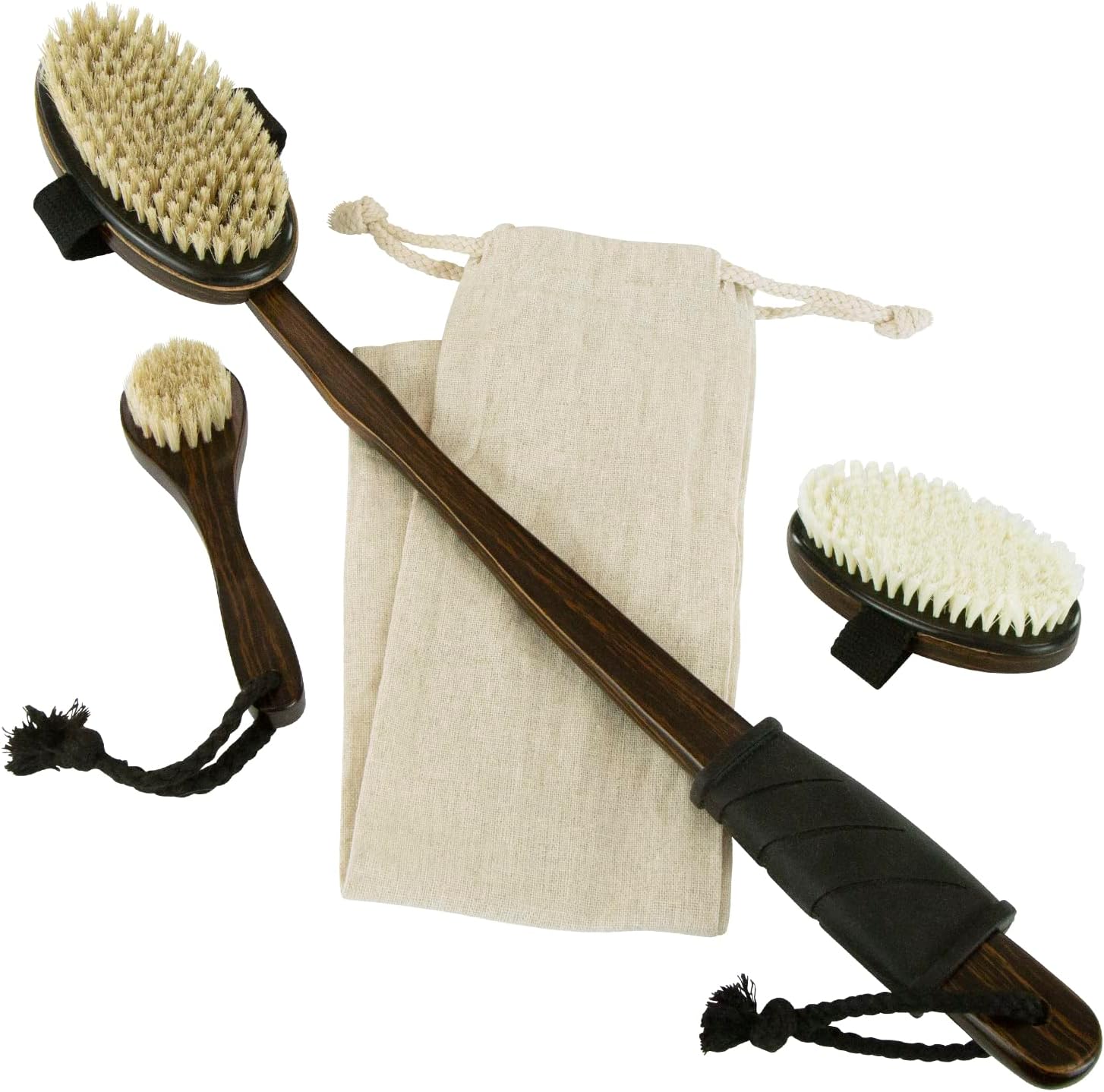Amazon.com : Premium Dry Brushing Body Brush Set for Lymphatic Drainage ...