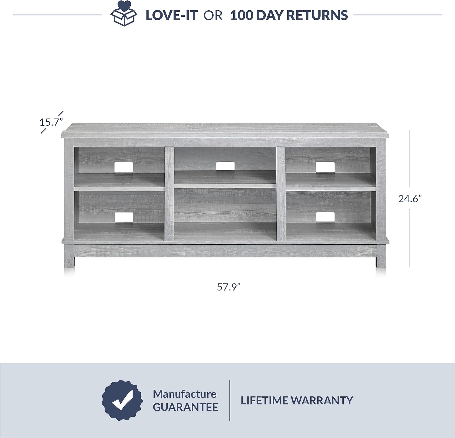 Buy BELLEZE Modern 58 Inch Traditional TV Stand & Media Entertainment ...