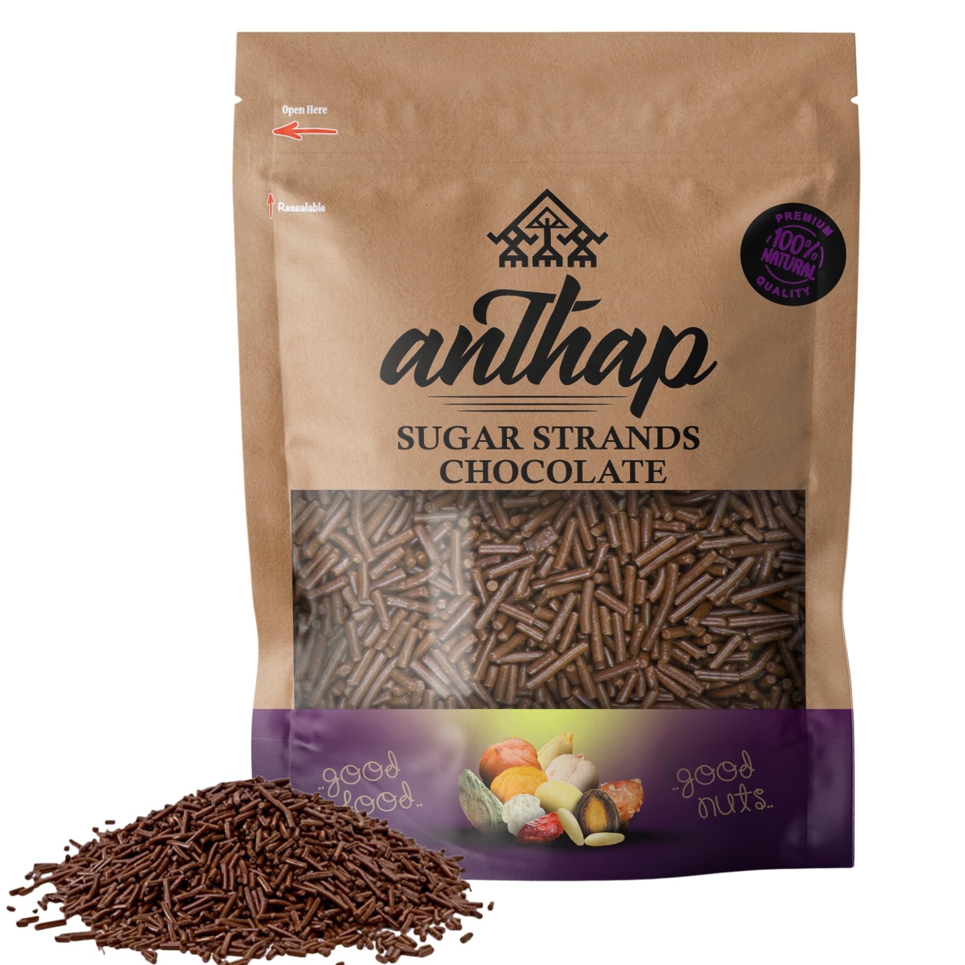 Anthap Sugar Strands Chocolate, Chocolate Sprinkles, Brown Sprinkles ...