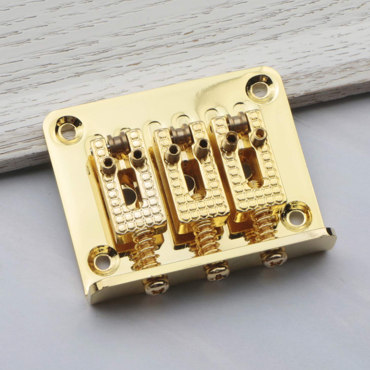 Snapklik.com : Swhmc 3 Saddles Roller Bridge Set Plate 3 Strings Guitar ...