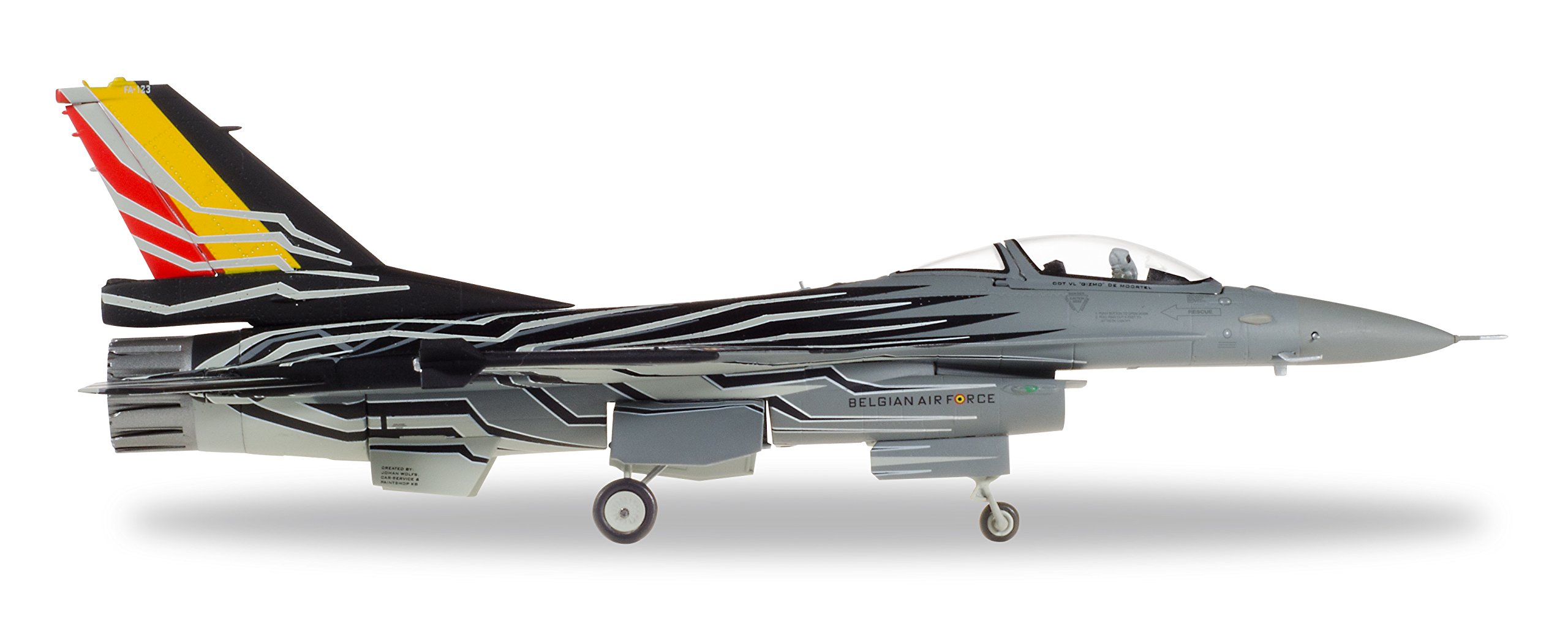 Buy Herpa 580137 – Belgian Air Force Lockheed Martin F 16AM Fighting ...