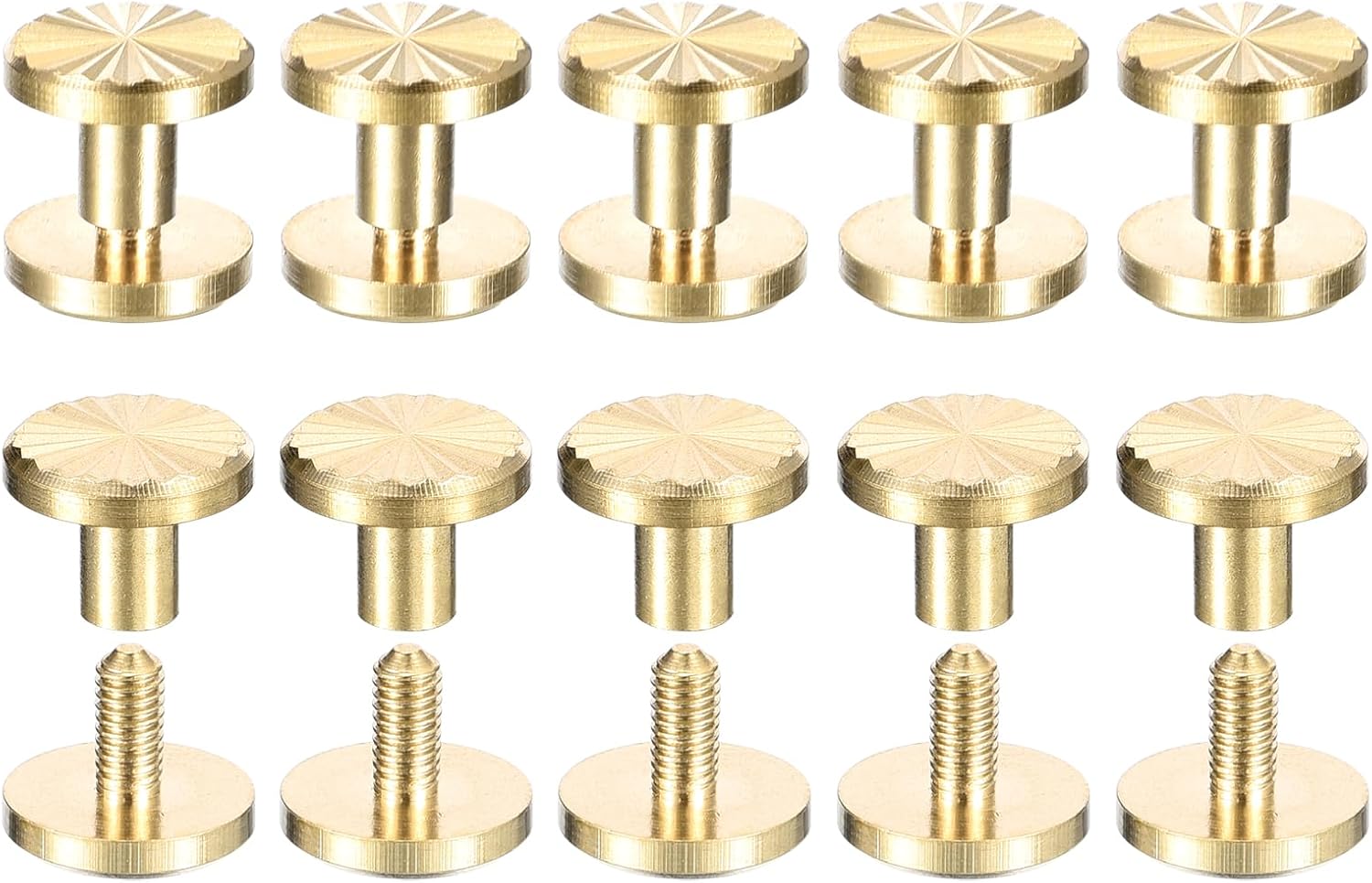 Amazon.com: uxcell 10Pack Brass Chicago Screws, 4x5x10mm Flower Texture ...