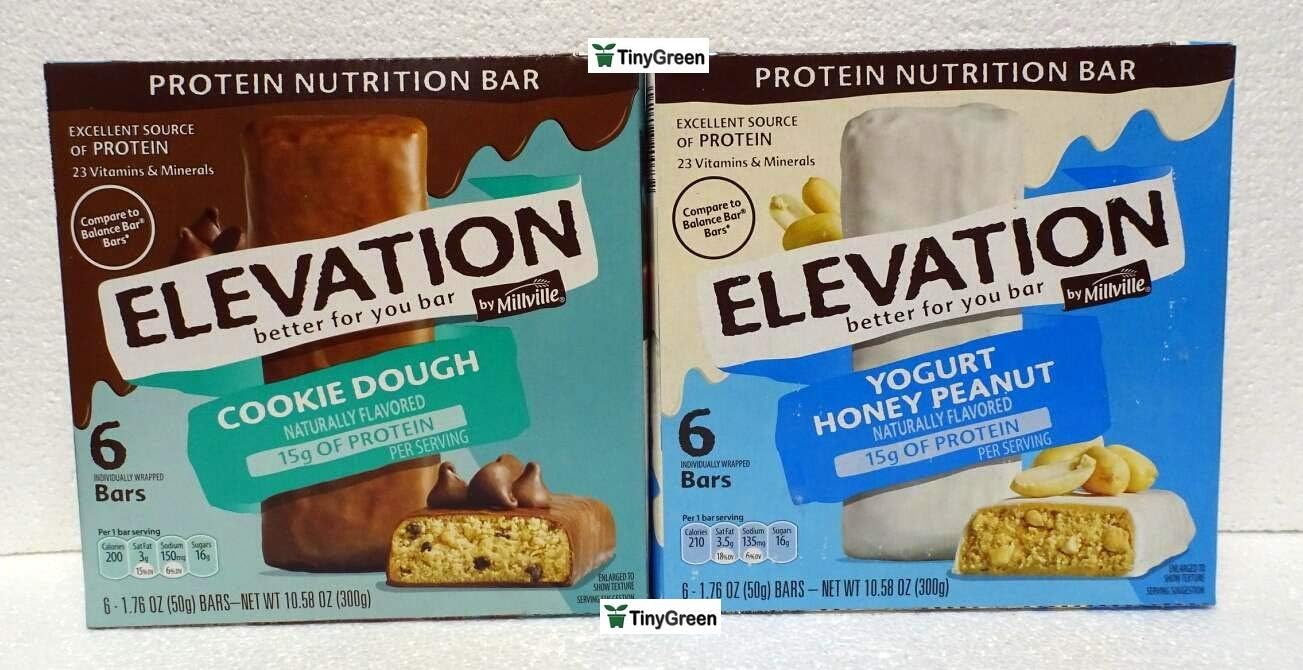 Amazon.com: Elevation by Millville Protein Nutrition Bar Two Flavors ...