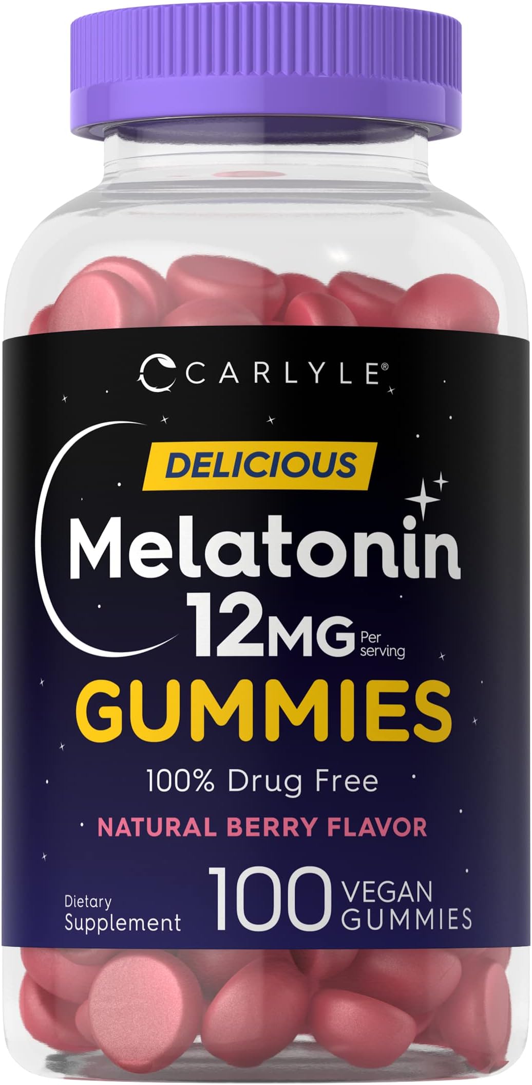 Amazon.com: Carlyle Melatonin 2.5 mg Gummies | 90 Count | Berry Flavor ...