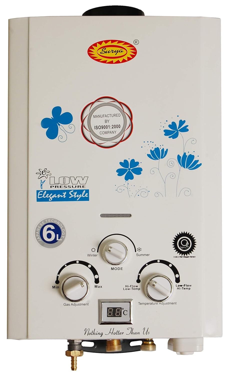 Buy Surya Digital Instant Gas Geyser with Heavy Copper Tank in 6 litres ...