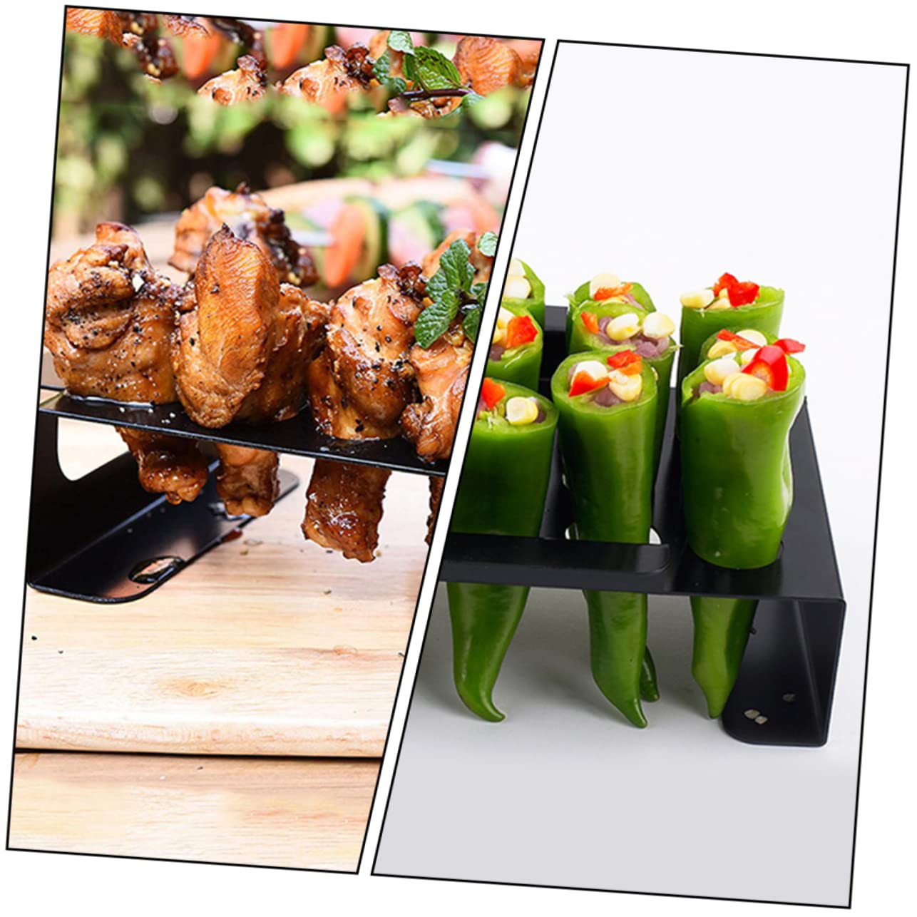 Grill Rack Stainless Steel Jalapeno - Chicken Wing & Drumstick Roasting ...