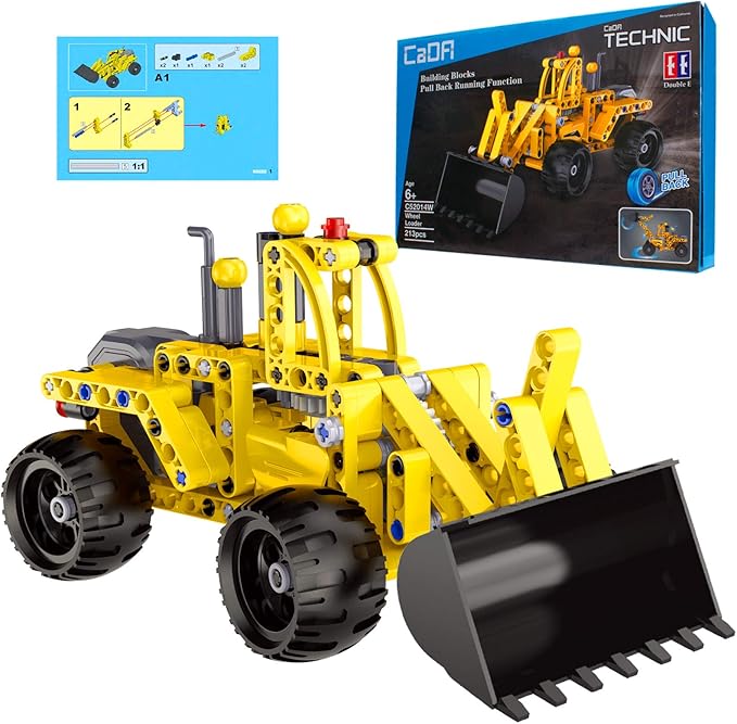 Amazon.com: Gili Building Toy (C52014W), Build A Pull Back Bulldozer ...
