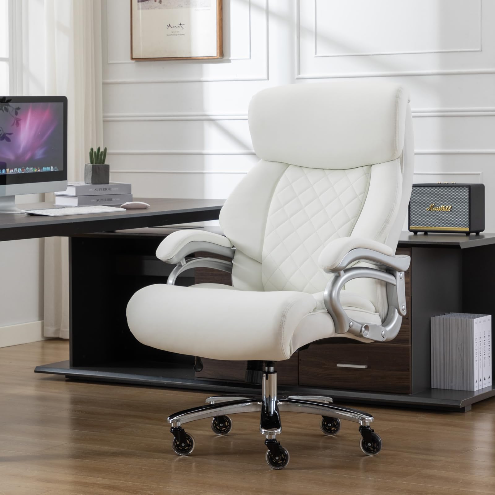 Amazon.com: Okeysen Big and Tall 500lbs Office Chair Wide Spring Seat ...