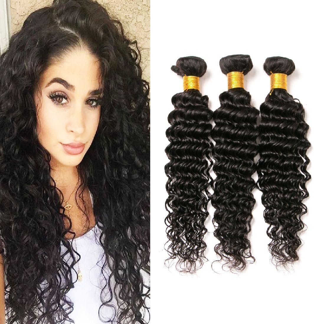 Deep Curly Human Hair Brazilian Sexy Brazilian Hair Loose Deep Wave ...