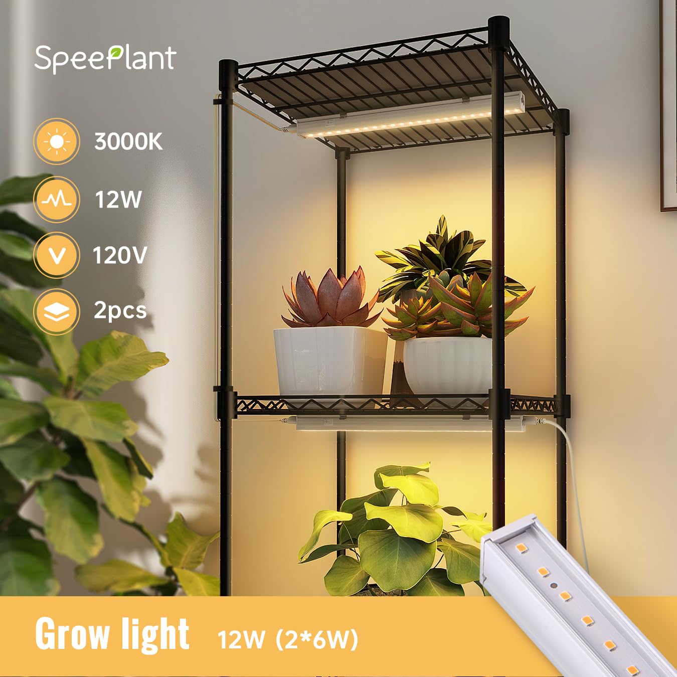 Snapklik.com : SpeePlant LED Grow Light Strips, T5 Grow Lights, Full ...