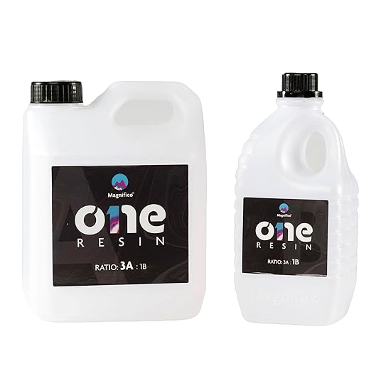Magnifico One Resin - 3.2 KG (3:1) Clear UV-Resistant Epoxy Resin Art ...