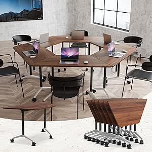 Amazon.com: EIELIZ Small Conference Table, Folding Conference Table ...