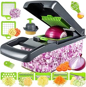 14 in 1 Vegetable and fruit Chopper, Multi function Mandolin vegetable ...