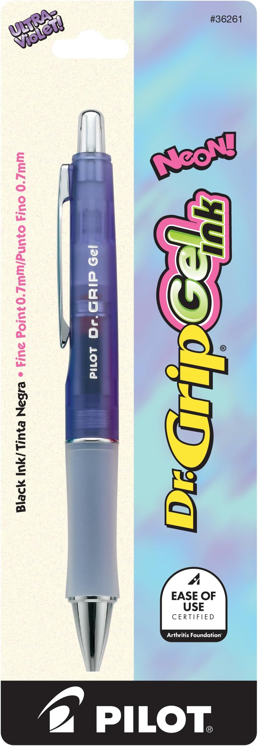 Dr. Grip Roller Ball Retractable Gel Pen, Black Ink, Fine, Sold as 1 ...
