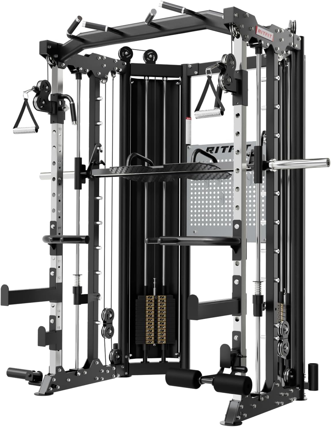 Amazon.com : RitFit BPC06 All-in-One Smith Machine with 260LB Weight ...