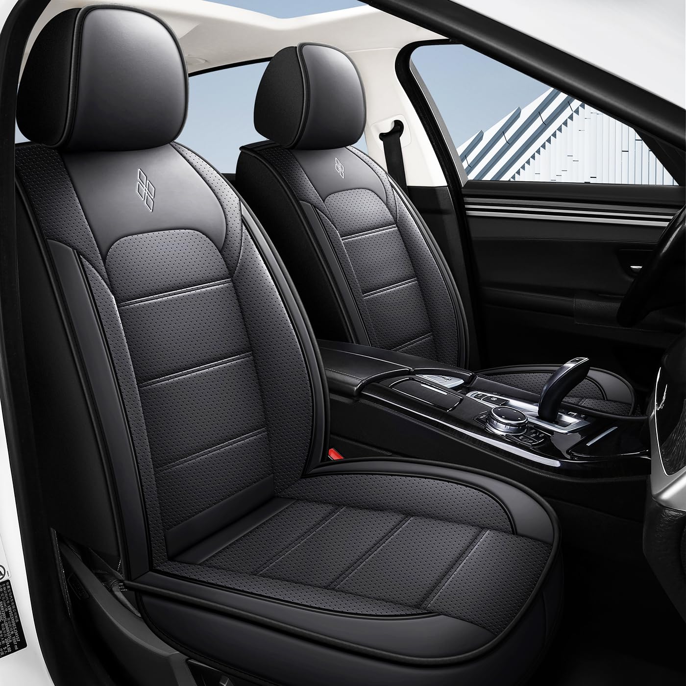 QUYDDC Car Seat Covers Full Set 3D Foam Back Support, 5 Seats Universal ...
