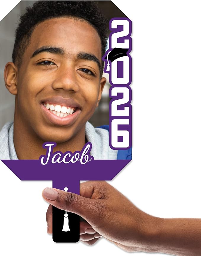 Amazon.com: Big Dot of Happiness Custom Grad Photo Paddles, Class of ...
