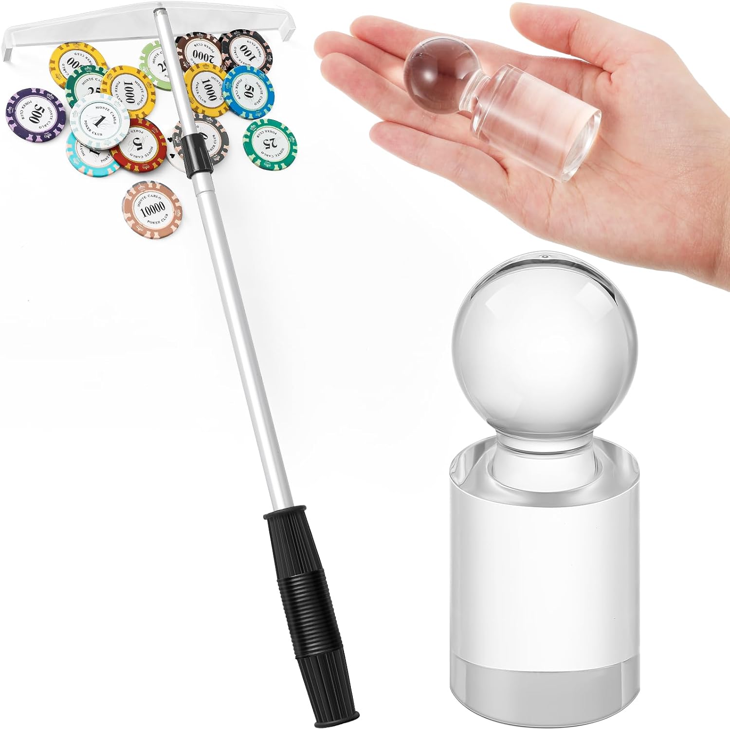 Amazon.com : JellyArch Telescopic Roulette Chip Rake and Roulette ...