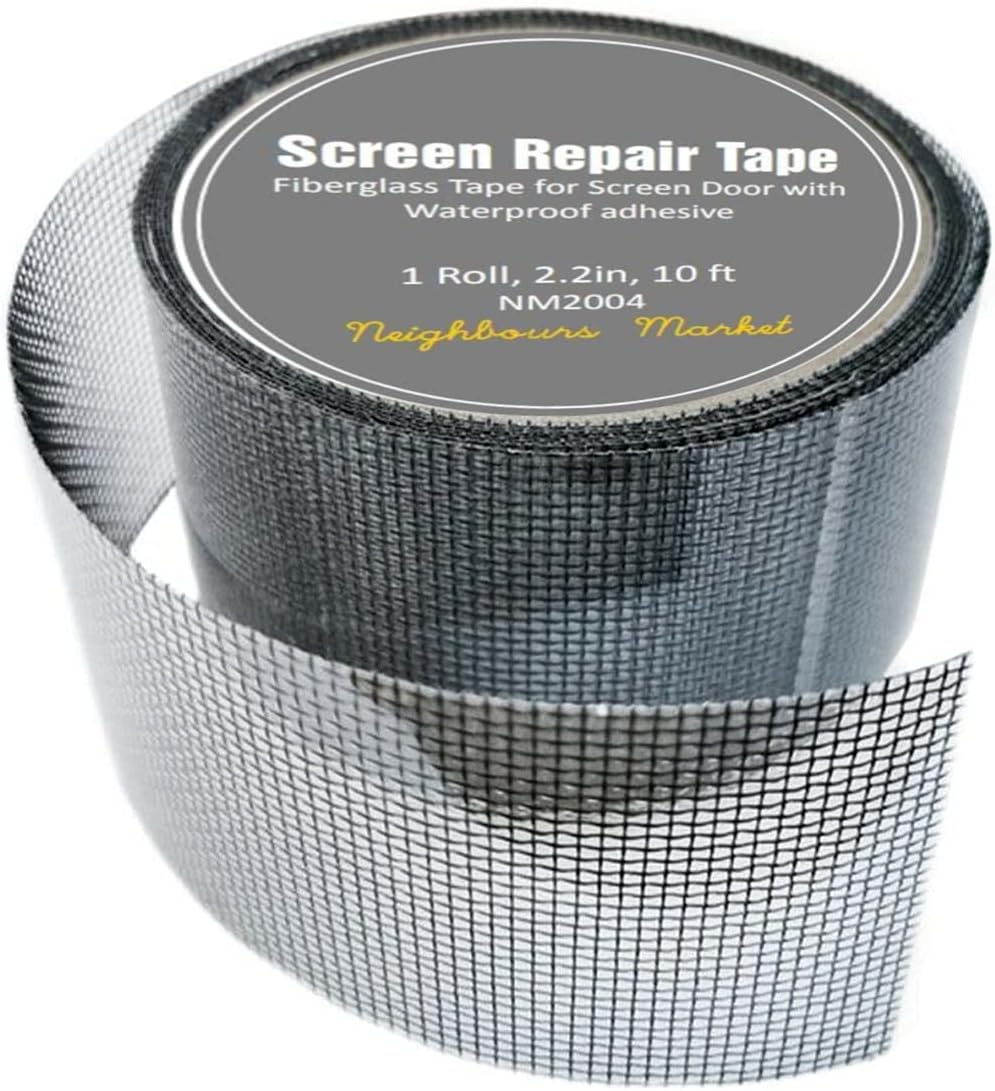 Mesh Screen Repair Tape Fiberglass Black Self Adhesive Waterproof Extra ...