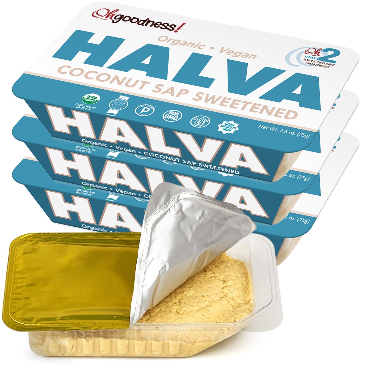 Amazon.com : OhGoodness! Organic Halva 3 Pack - Only TWO Simple ...