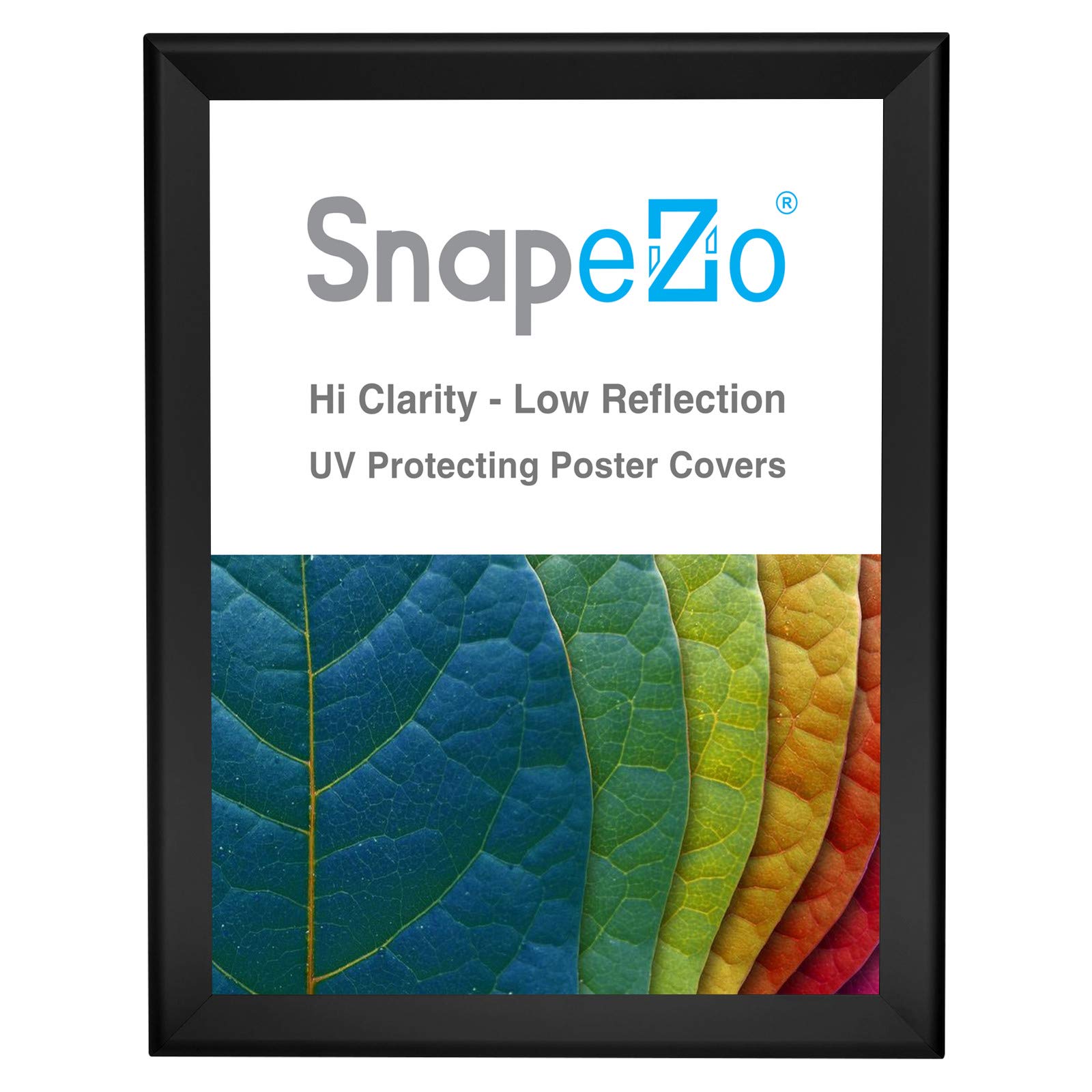 SnapeZo Black 32x42 Poster Frame, 1.7" Aluminum Profile, Front-Loading ...