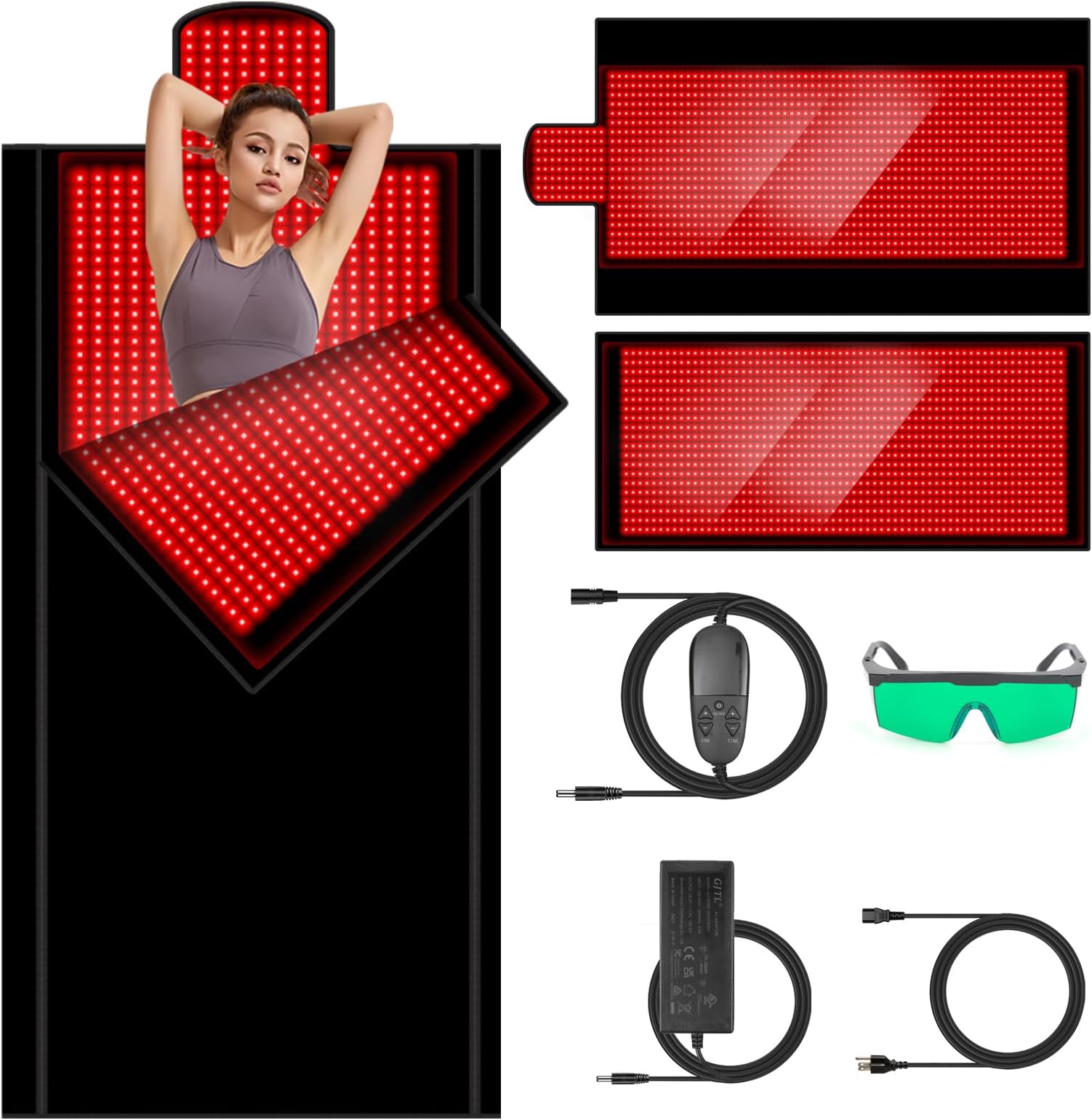 Amazon.com: Red Light Therapy Mat for Full Body, 3300 LEDs Infrared ...