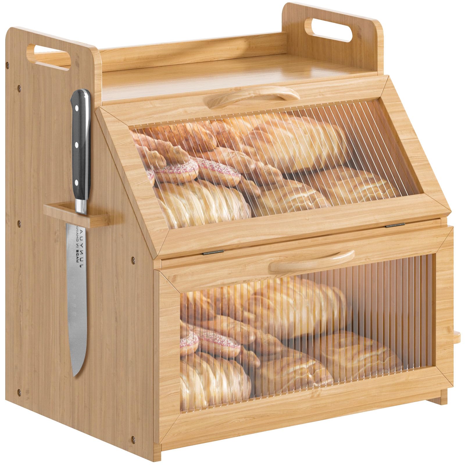 Amazon.com: Bread Box, Bread Box for Kitchen Countertop, Large Bread ...