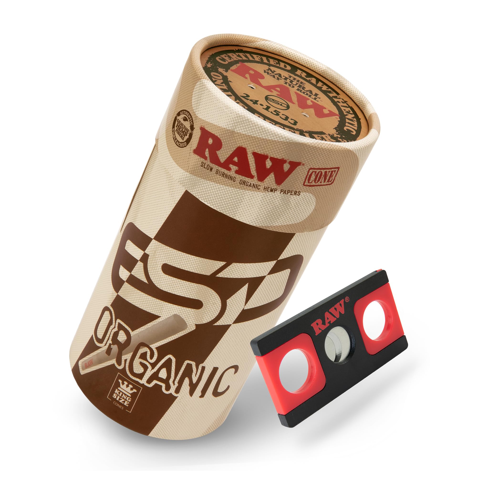 Amazon.com: RAW Cone Cutter + RAW Organic King Size Cones 100 Pack ...