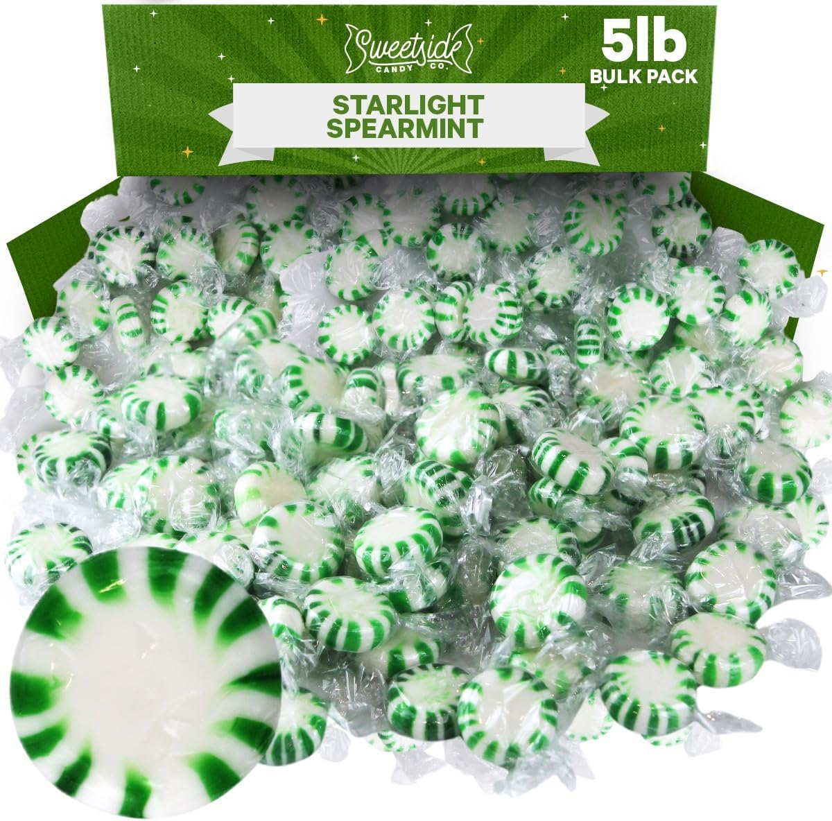 Amazon.com : Starlight Spearmint Individually Wrapped Candy - Sweets ...