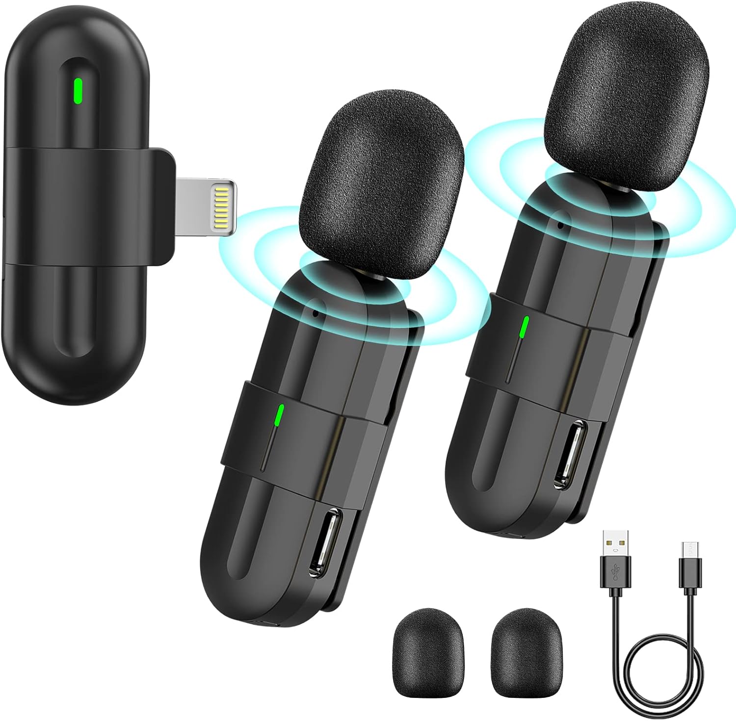 Amazon.com: Wireless Lavalier Microphone for iPhone/iphad 2 Pack ...