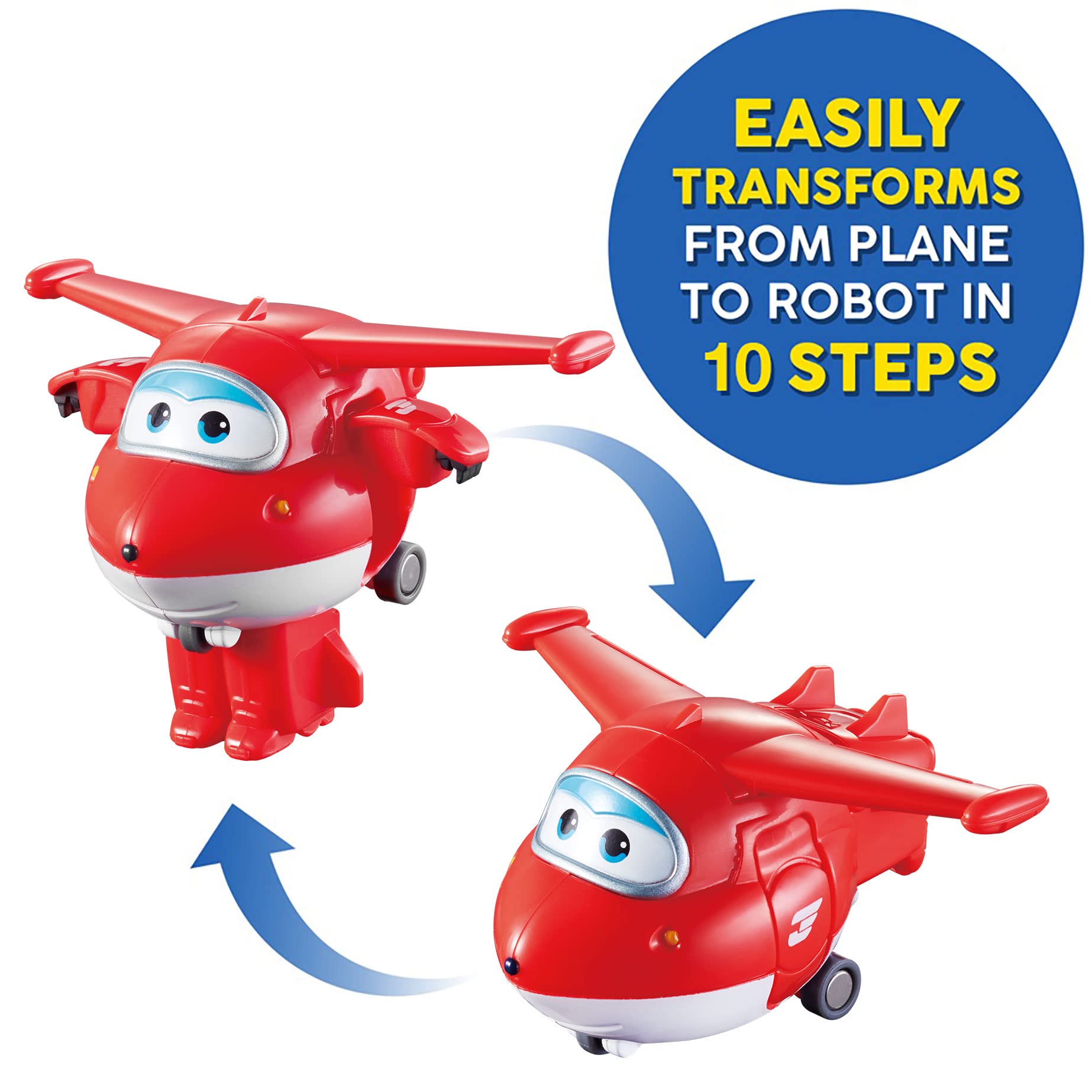 Super Wings Jett 7" Tall Superwings Jett Robot Suit and 2” Scale ...