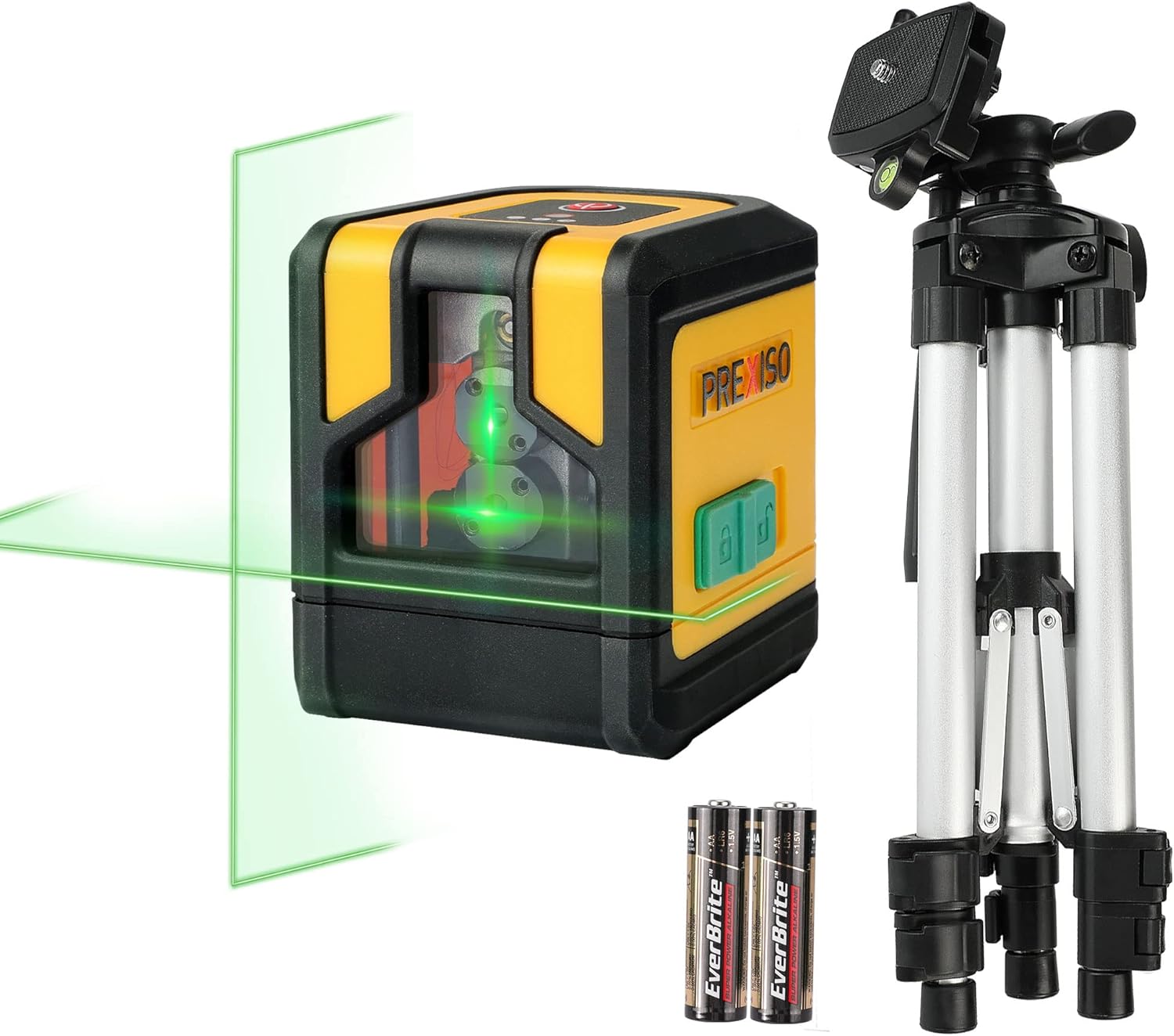 PREXISO Laser Level with Tripod, 65Ft Dual Modules Self Leveling Cross ...