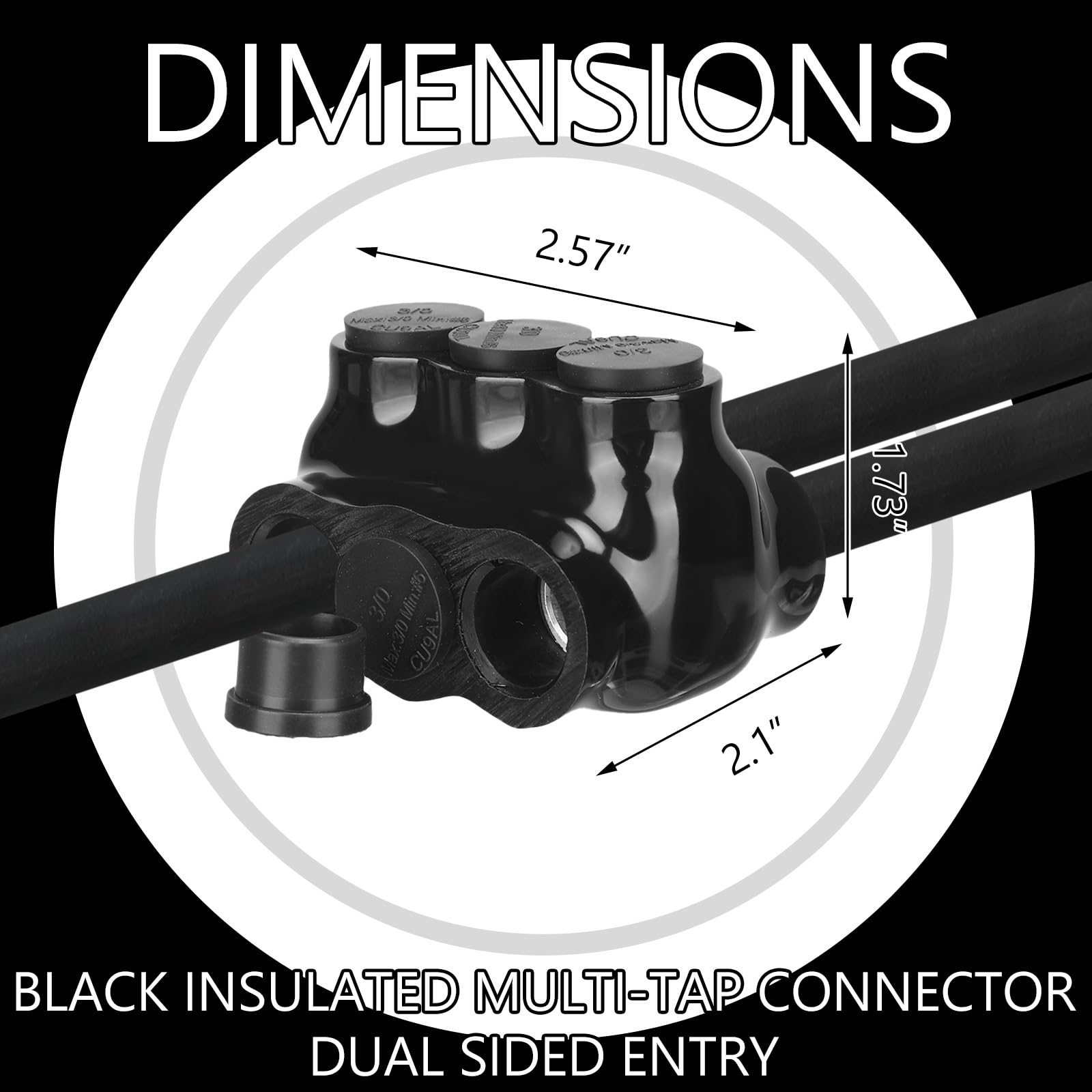 Snapklik.com : Copkim 5 Pack Black Multi Cable Connector Insulated ...