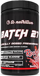 Batch 27 Pre Workout Powder - Nitric Oxide Booster & Nootropic Preworkout for Men and Women w ...