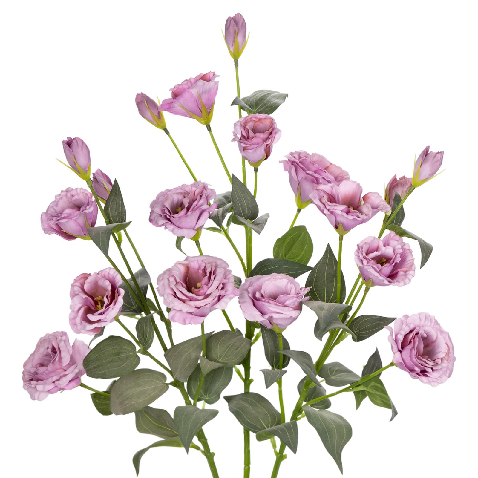 34.5" Artificial Flowers Purple Fake Flowers 3pcs Real Touch Silk ...