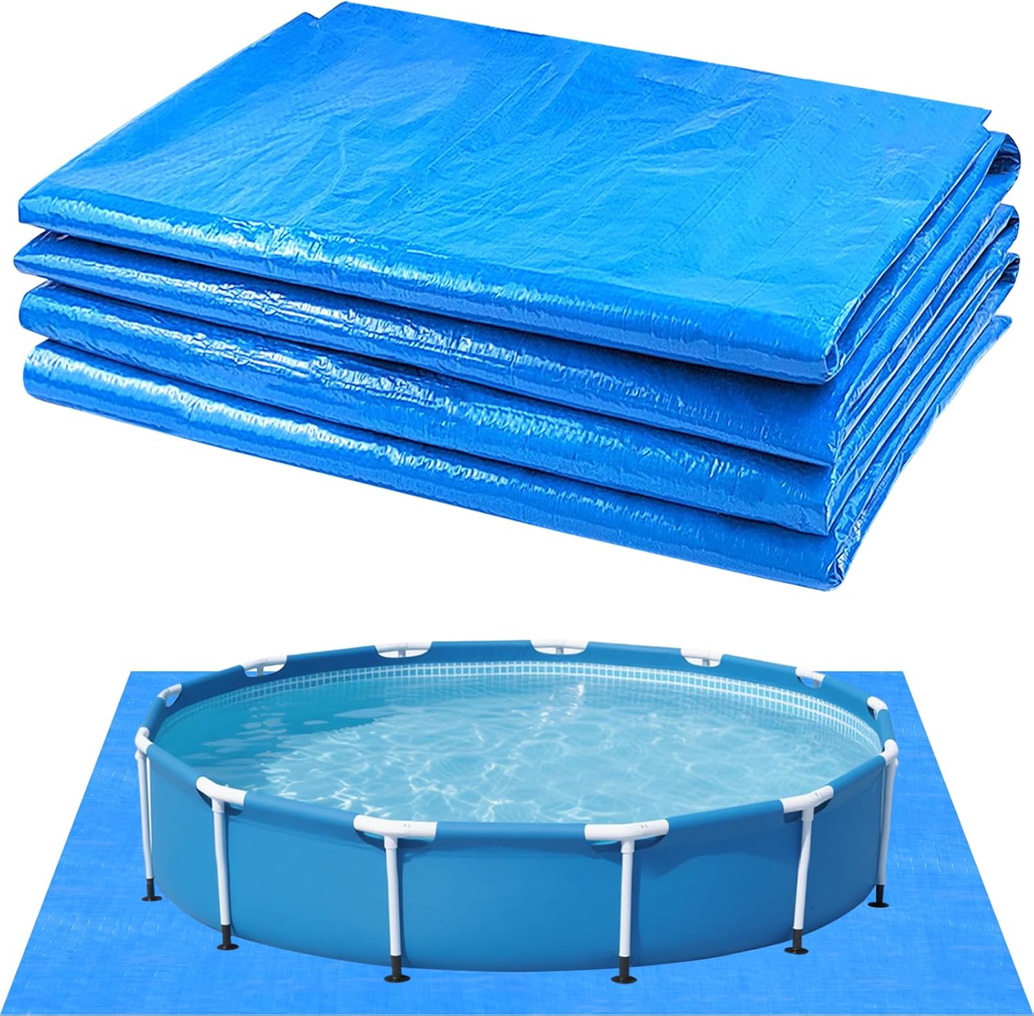 Amazon.com : 9Ft Pool Ground Cloths,Heavy-Duty Swimming Pool Waterproof ...
