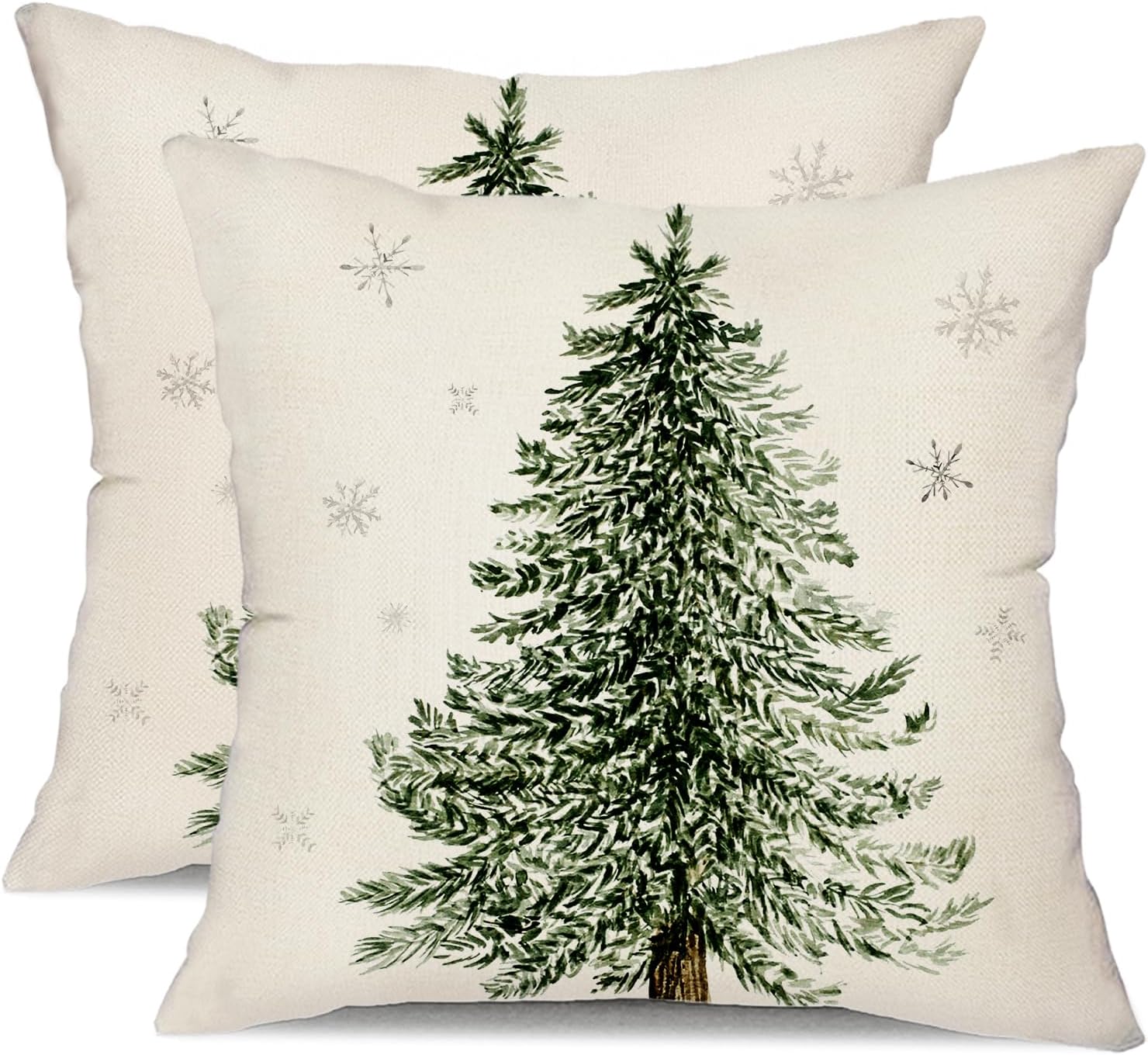 Amazon.com: DFXSZ Christmas Pillow Covers 18x18 Inch Set of 2 - Green ...