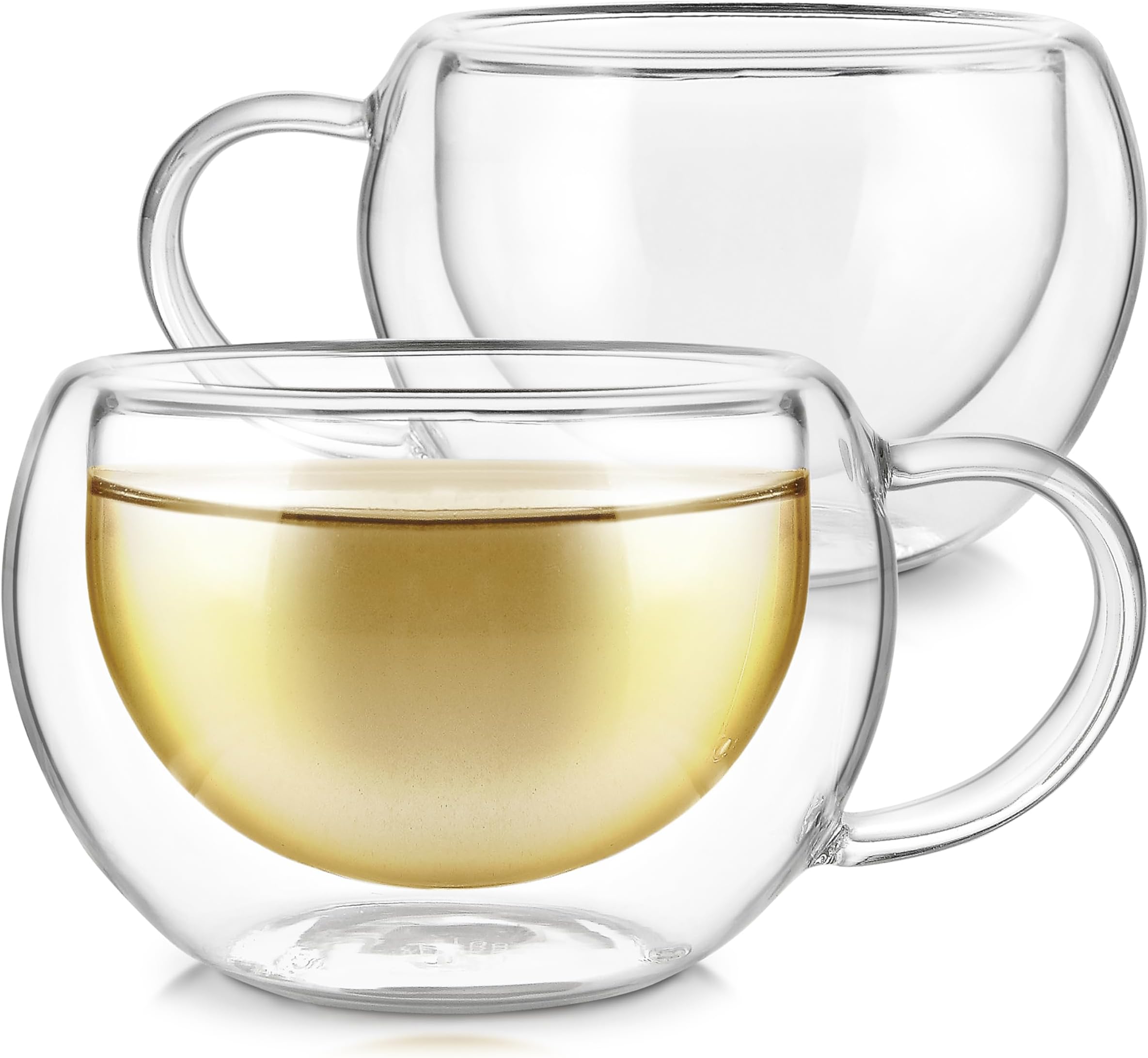 Amazon.com: ZHMTang Double-walled Borosilicate Glass Tiny Teacups Each ...