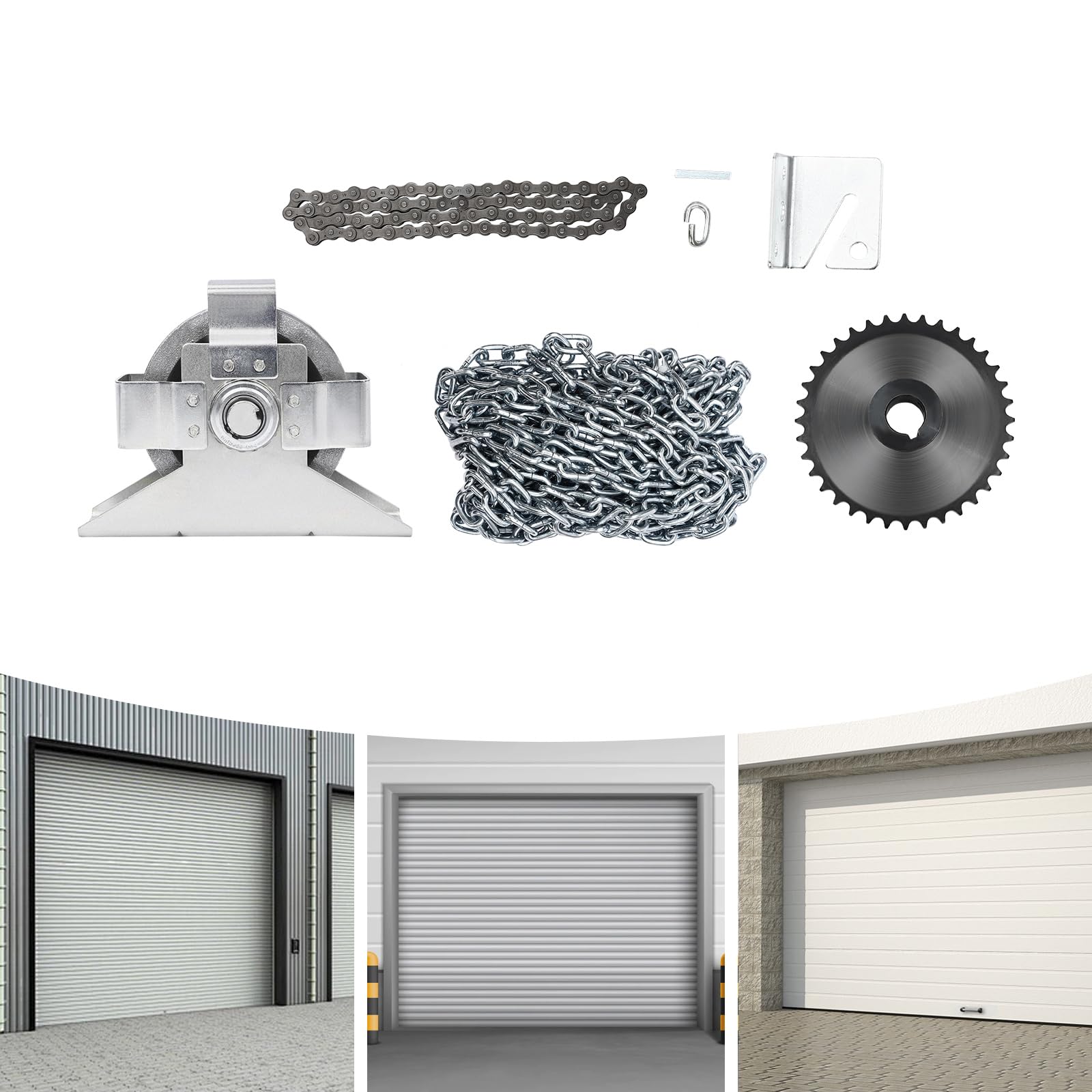 Snapklik.com : Garage Door Jackshaft Chain Hoist, 3:1 Reduction Gear ...