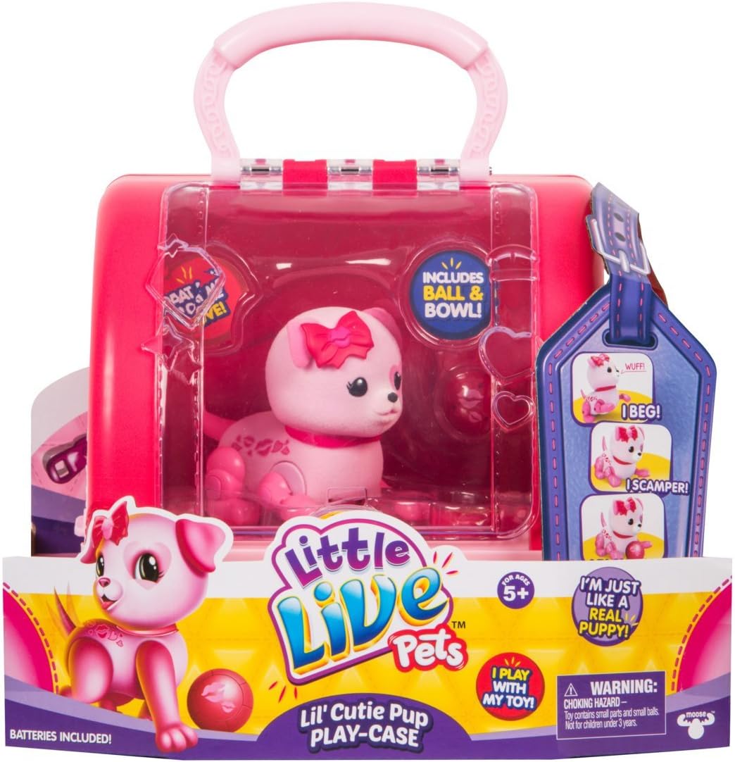 Amazon.com: Little Live Pets Lil' Cutie Pups Season 2 Playcase - Puppy ...