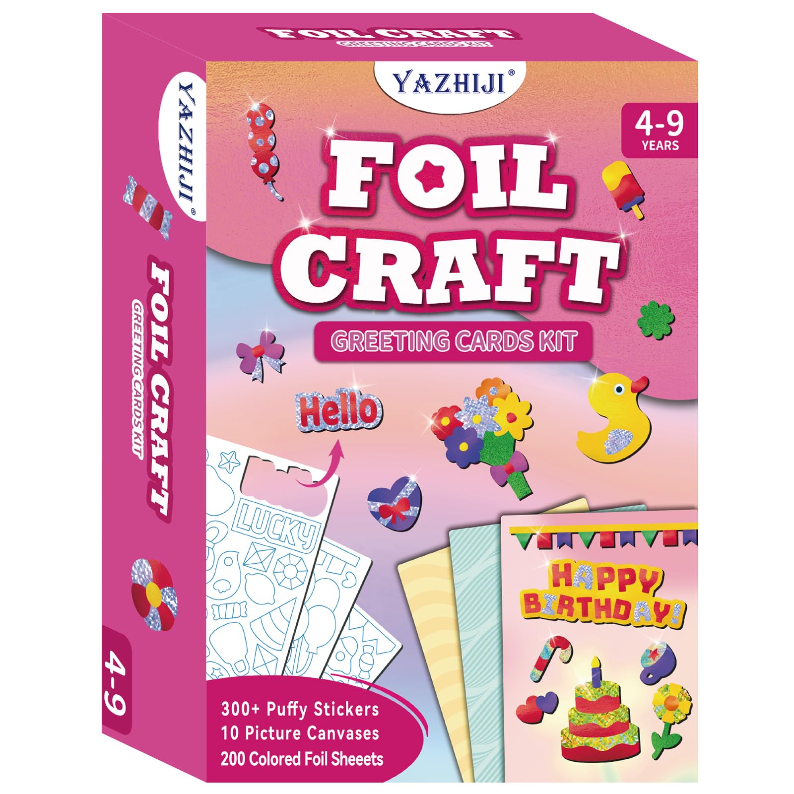 Amazon.com: Foil Art Craft Kits for Kids , Fun Card Making Set -free ...