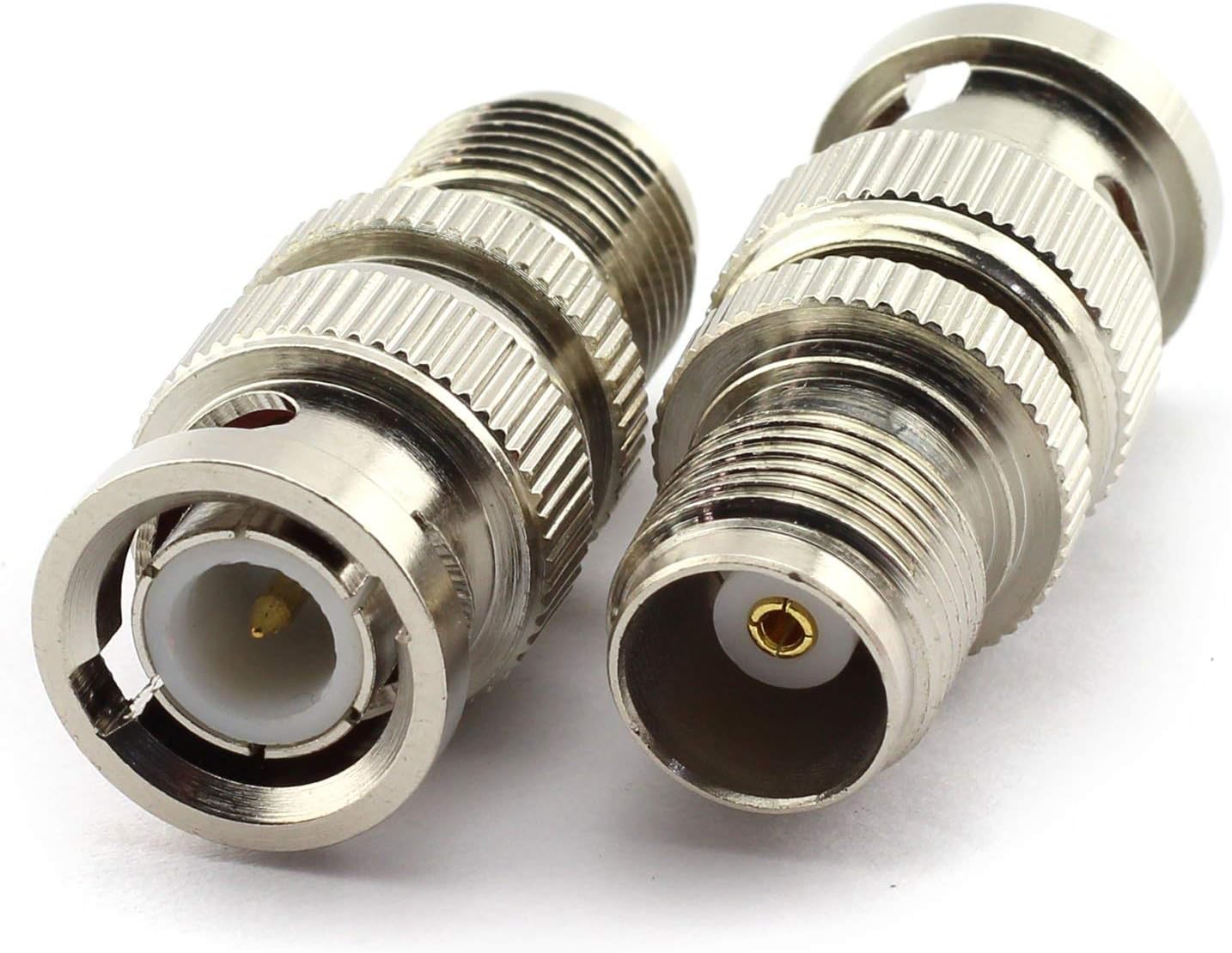 2 x BNC/TNC Type Adapter BNC-Male Plug to TNC-Female Connector Coaxial ...