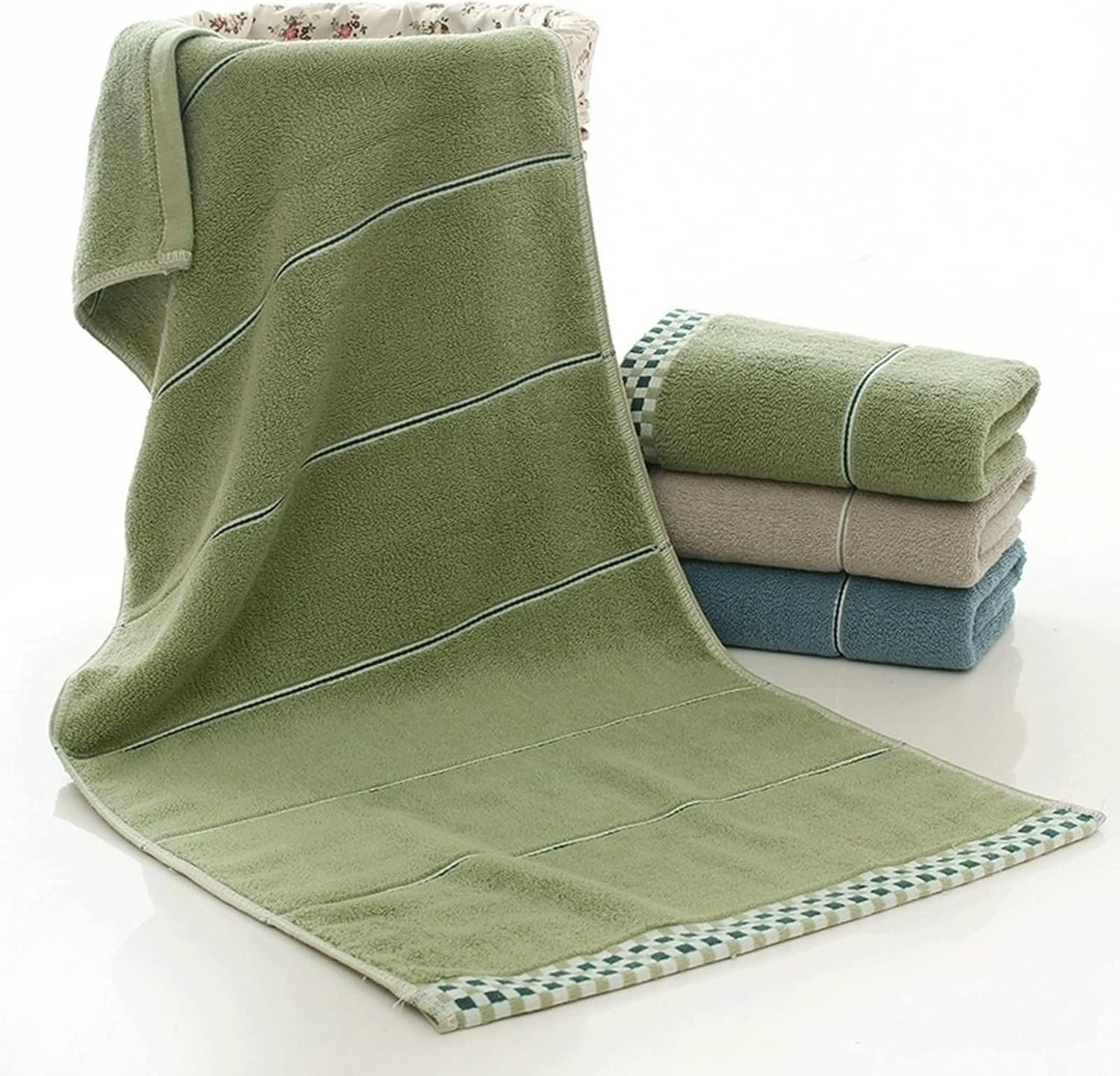 Amazon.com: VAMELO Towel Cotton Alphabet Pattern Adult Bath Towel Beach Sunbathing Large Towel ...