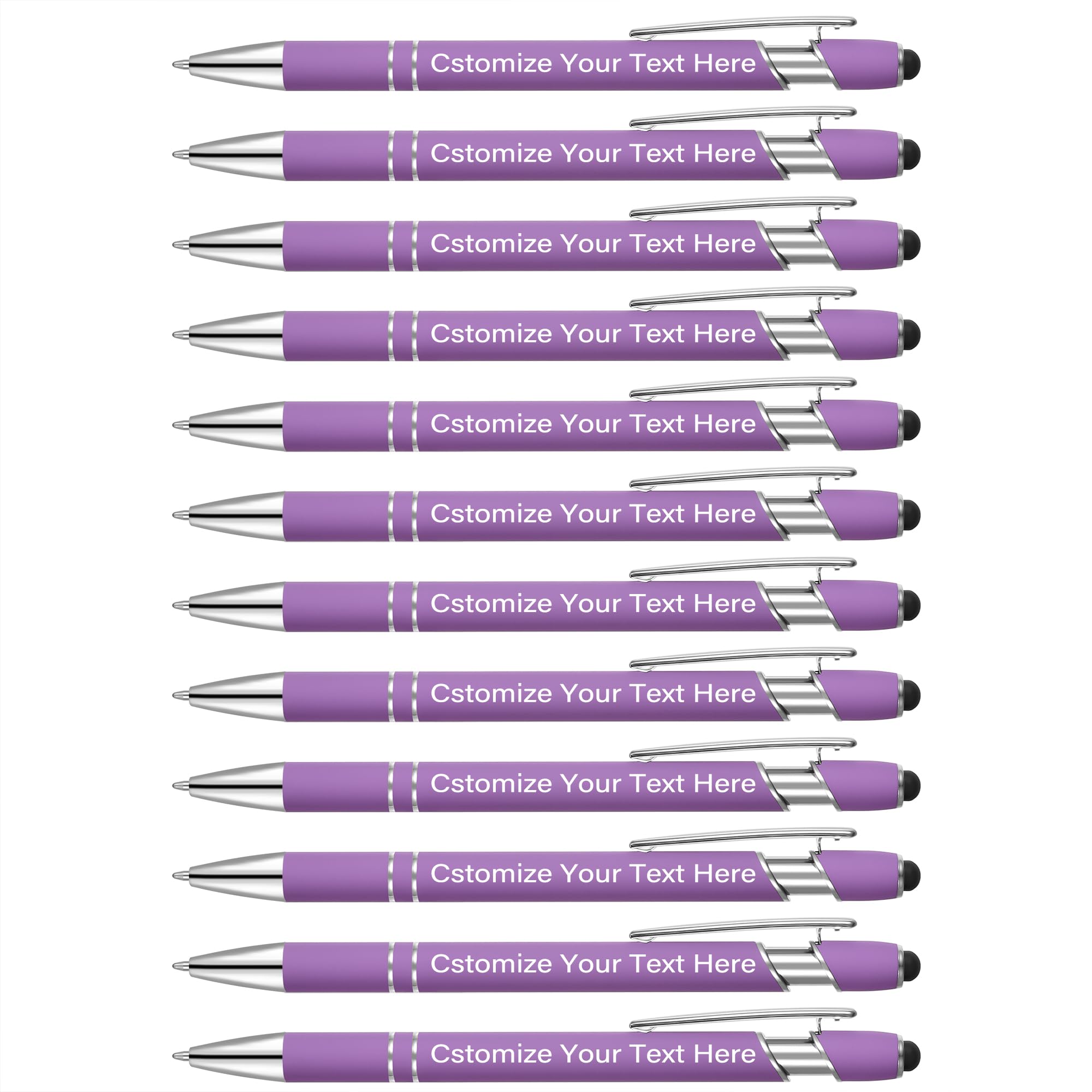 Amazon.com : Kingluu 12 Pcs Personalized Ballpoint Pens with Stylus ...